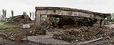 Crematoriaum II, North View, where 1492 people were gassed and burned