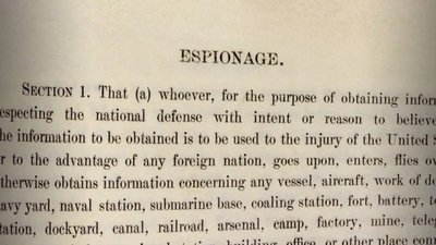 Espionage Act of 1917, Enacted by the 65th United States Congress