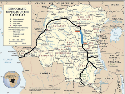 Map of the Congo River