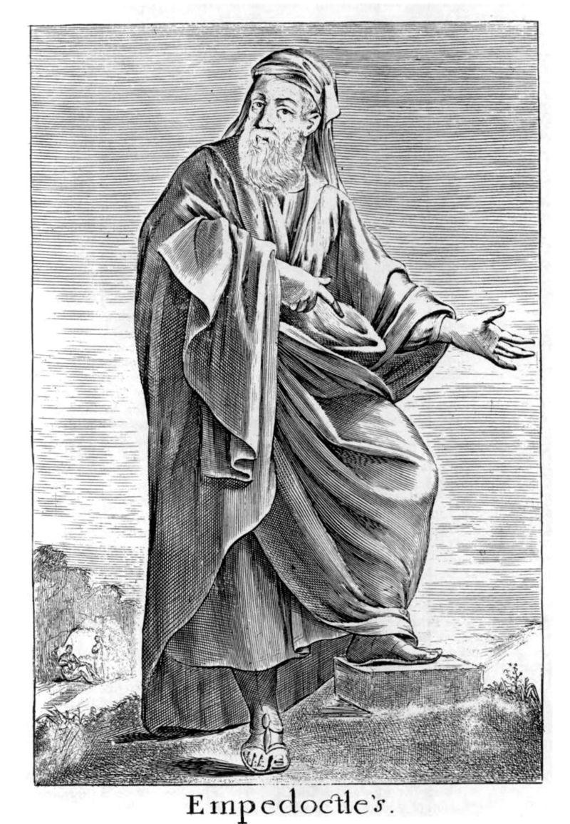 Empedocles ' philosophy is best known for originating the cosmogenic ...