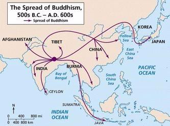 in the 1st and 2nd century C.E. Buddhism entered china through the silk ...