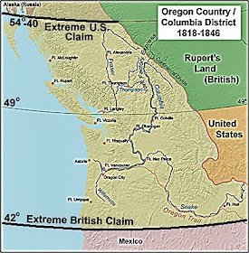 1818 - Great Britain and The US signed a treaty that said Oregon was ...