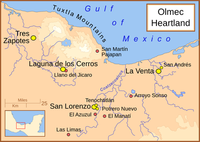 This is a map of Olmec civilization