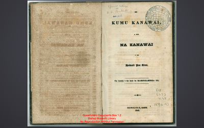 Constitution of 1840 for Hawaii
