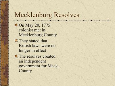 Mecklenburg Resolve: