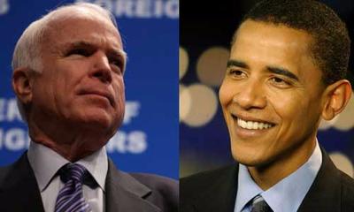 Barack Obama vs. John McCain election of 2008