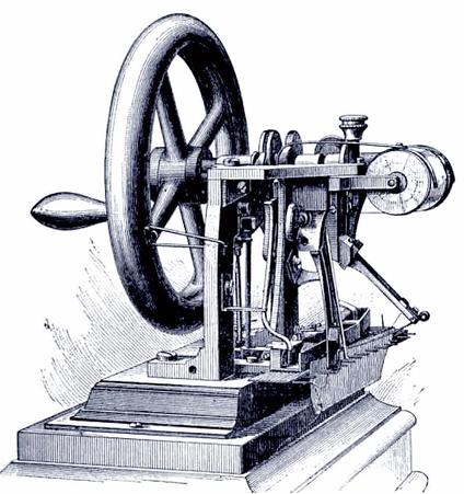 ELAIS HOWE SEWING MACHINE( 1845).The first patent of all for a sewing ...