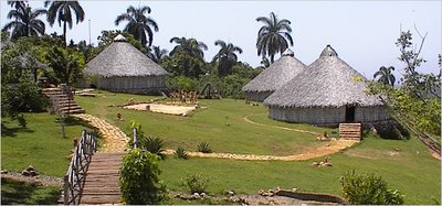 Taino houses were very large to accommodate the sprawling families that ...