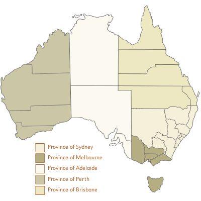 1848 - Australia is divided into dioceses