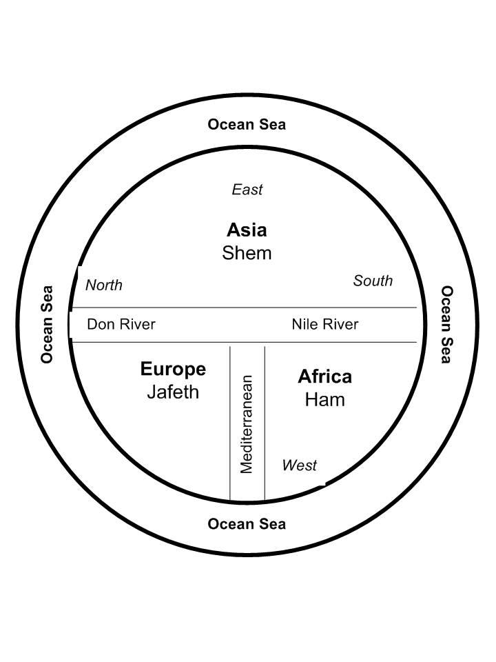 T-O map was common when European maps were dominated by religious views ...
