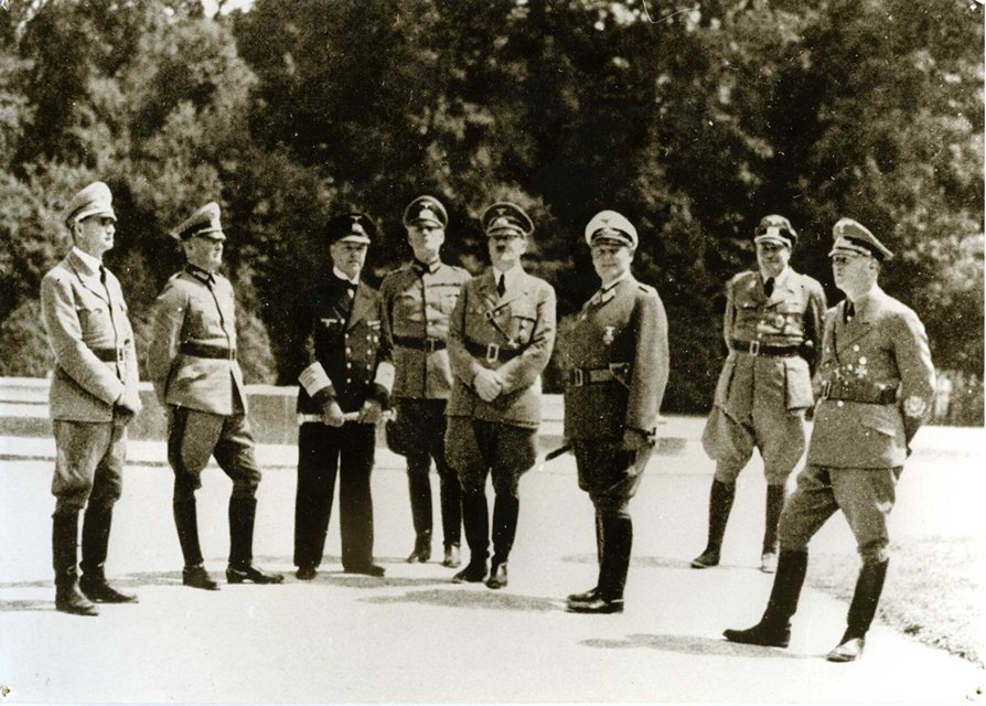 German Officers with a French Officer