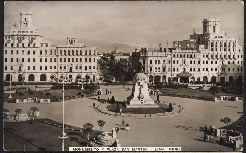 The majesty of the Plaza San Martin in 1940, the beauty of old Lima ...
