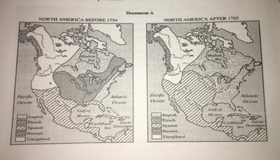 Primary Source: Map North America Before and After the French-Indian ...