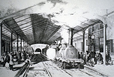 The first running railway to carry passengers back and forth from ...