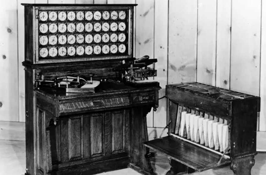 La Tabuladora Eléctrica de Hollerith (tarjetas perforadas) introduce el ...