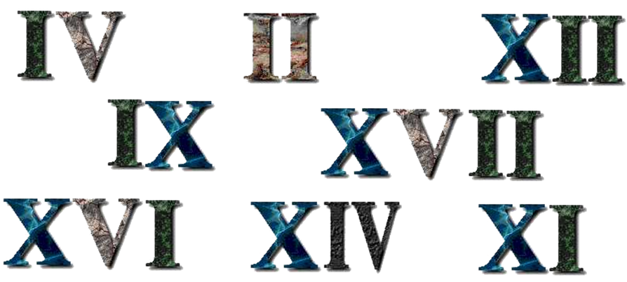 Rendezd növekvő sorrendbe a római számokat!