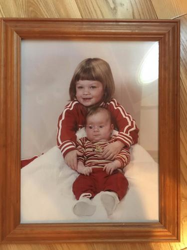 This is a picture of me and my sister, Nina, days maybe a little over a ...