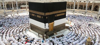 This is the Mecca, the main worship place of the Islamic religion.