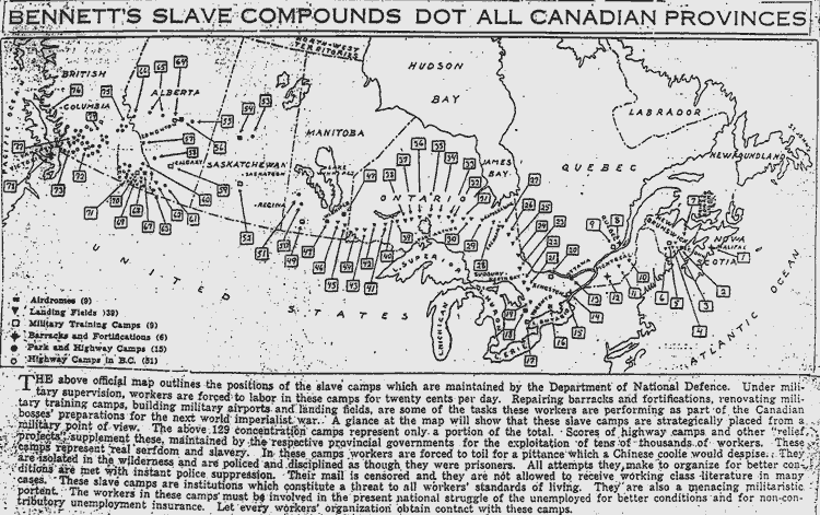 Relief camps stretched out across Canada. - Joseph-Viger