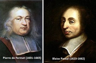 Fermat y Pascal iniciaron los estudios del cálculo de probabilidades.