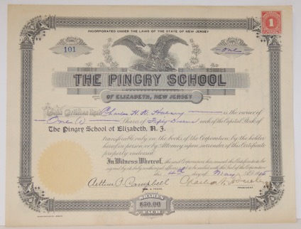 1915: Some members of the Pingry community became shareholders. A share ...