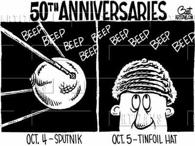 This cartoon shows what Americans thought of Sputnik and how tensions ...