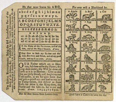 In the early 1700's, children's books were written for instruction ...