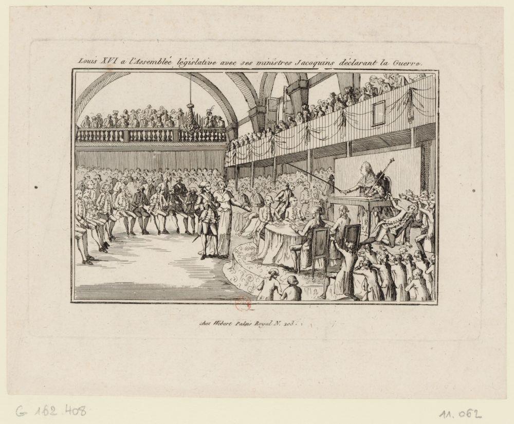 Louis XVI and the Legislative Assembly declaring War on Austria. 20th ...