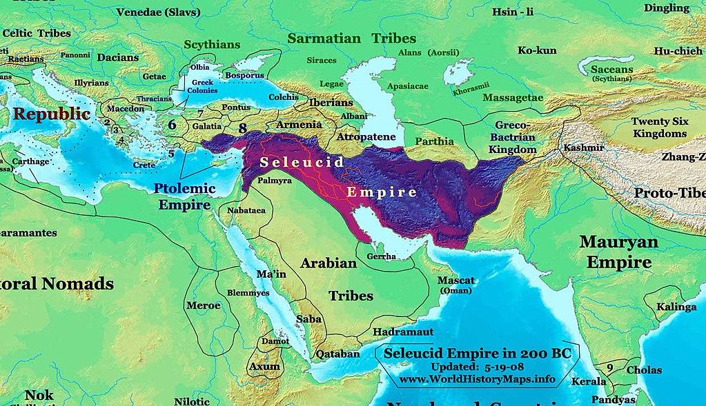 Map of the Seleucid Empire. Image credit : Thomas Lessman