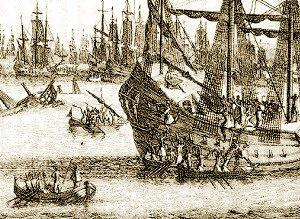 1511- fleet of Portuguese attack city of Malacca on west coast of Malay ...