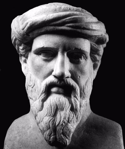 Bust of Pythagoras, founder of Trigonometry