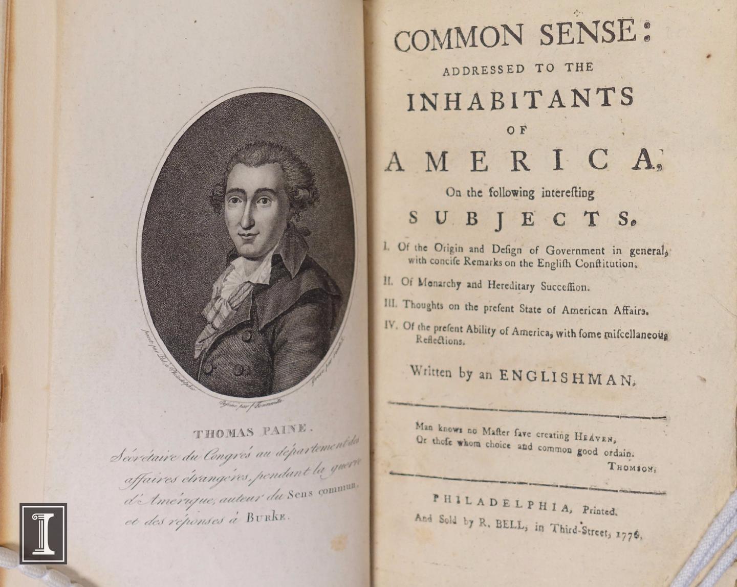 Thomas Paine Common Sense - 1776