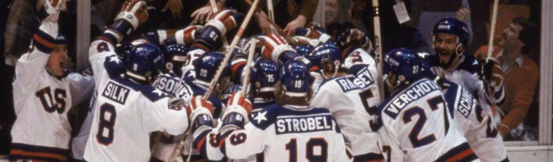 U.S. defeats reigning champion, Soviet Union, in Olympic men's ice hockey