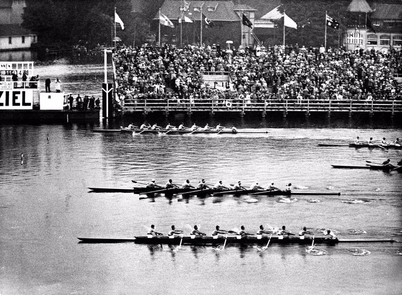 The USA Boat Passing The Finish Line At The 1936 Berlin Olympics The USA Boat Passing The Finish Line At The 1936 Berlin Olympics