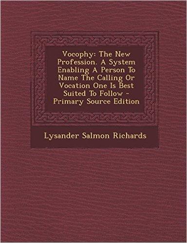 In 1881 Lysander Richards publishes "Vocophy: The New Profession" in an ...