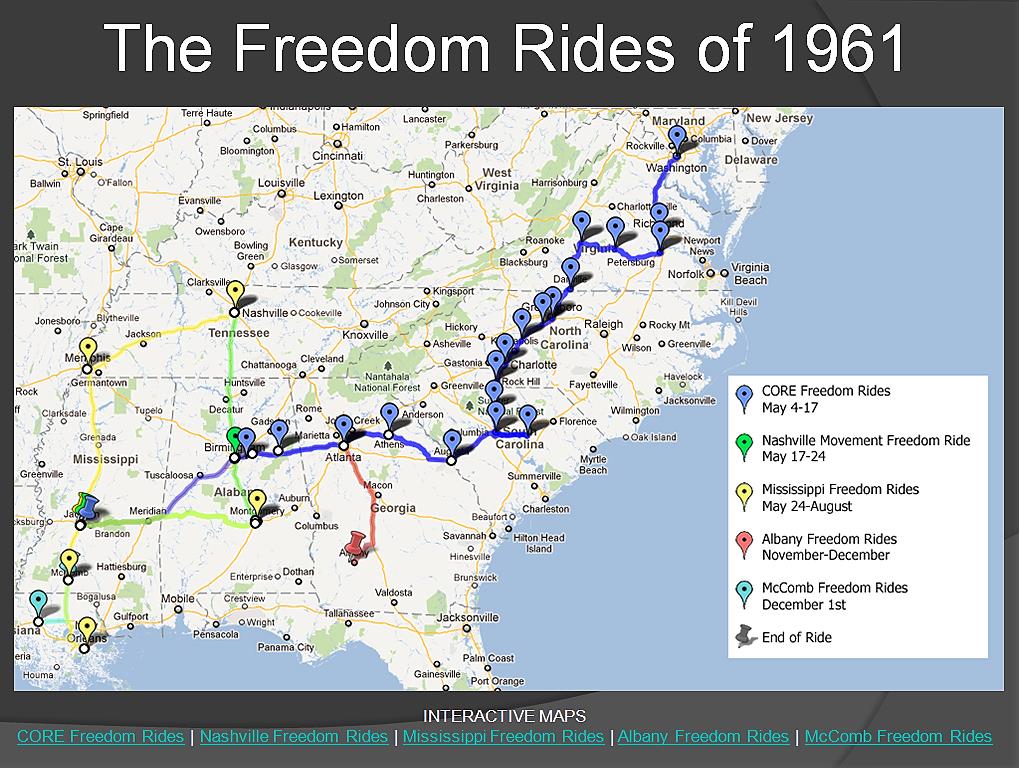 Freedom Riders Route