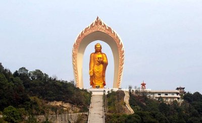 Statue of Buddha in Jiujiang, China. Shows the lasting impact of ...