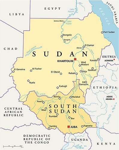 Image of Sudan and South Sudan separated (M1)