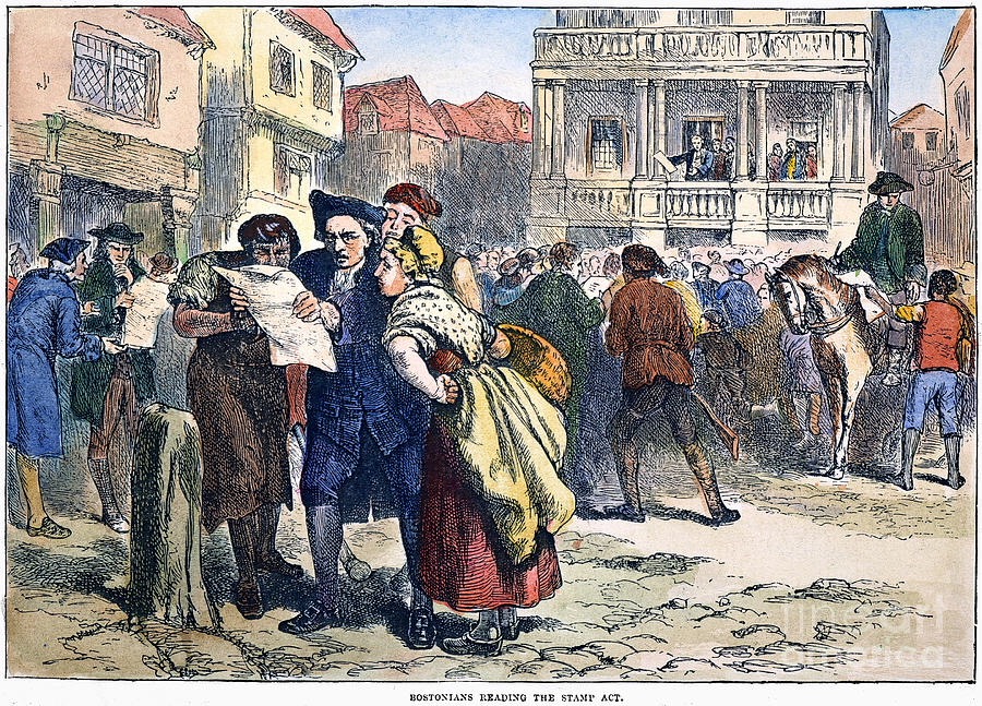 1765- Colonists respond to the Stamp Act