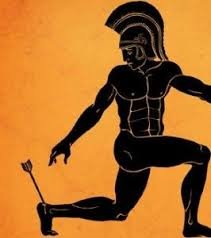 Achilles with an arrow in his heel