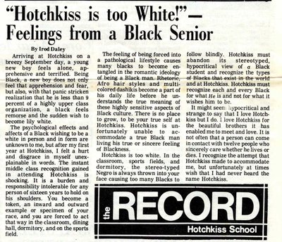 The Record , June 12, 1971: An editorial addresses the experience of ...