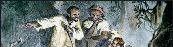This painting depicts Nat Turner and other enslaved people plotting the ...