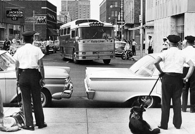 This is a picture of a Freedom Riders bus