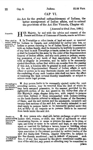 (1857) Gradual Civilization Act:
