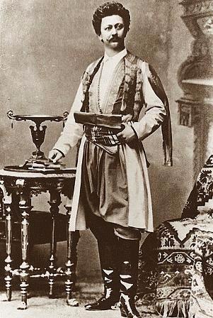Laza Kostic in Montenegrin folk costume