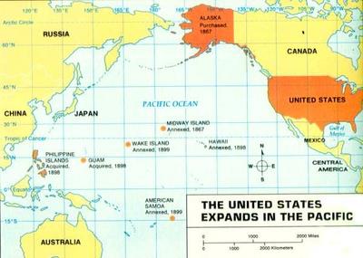 Bases Gained by the U.S during the War.