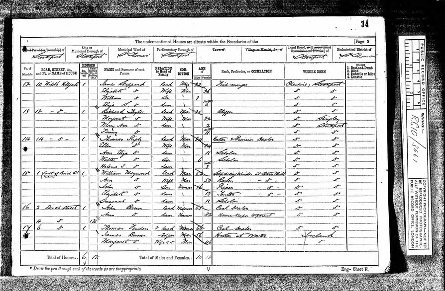 in 1871 hugh s son in law william maynard 1819 and ann housley 1820 who ...