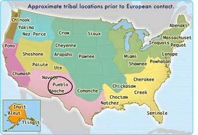 The Pueblo tribe (and other large tribes) in the Southwest.