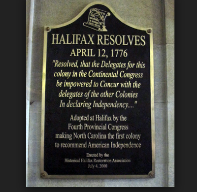 HALIFAX RESOLVES APRIL 12 1776: