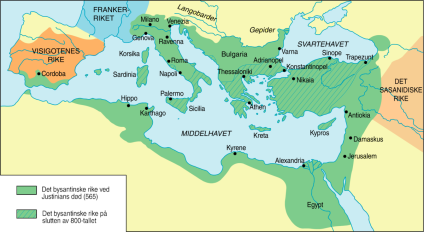 Det østromerske riket (Kilde: SNL)